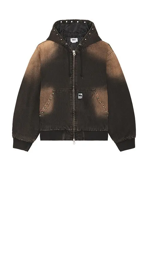 Obey Studded Zip Up Jacket