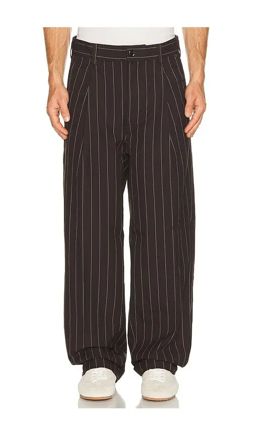 Obey Dean Stripe Pleated Pant - Black