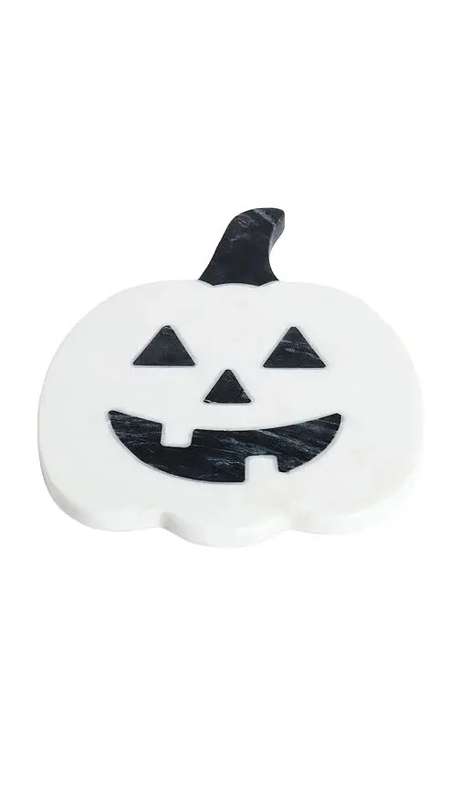 POPPY LANE Halloween Pumpkin Marble Charcuterie Board