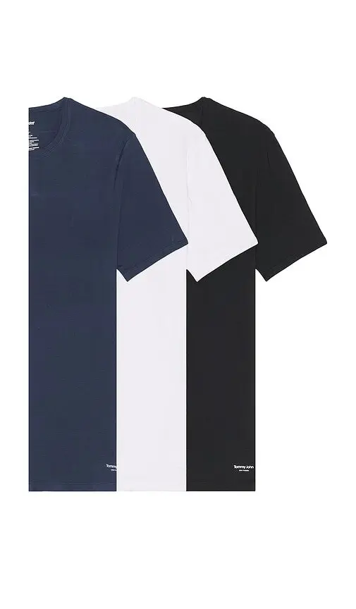 Tommy John Second Skin Modal 3 Pack Crew Neck Stay Tucked Tees