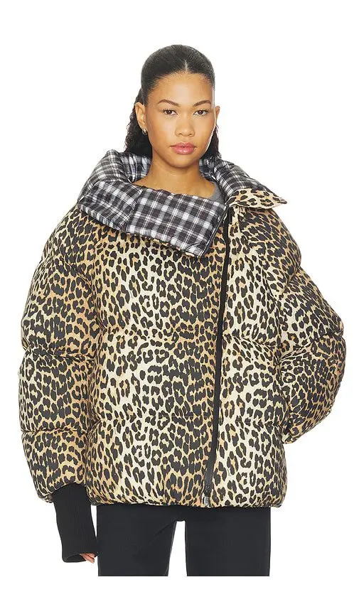 GANNI Future Nylon Printed Quilt Puffer