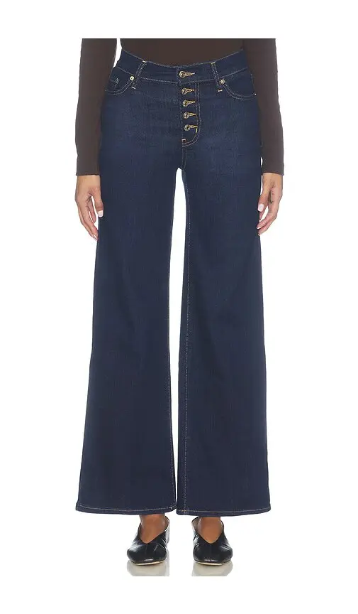 FRAME Le Slim Palazzo Exposed Button Jeans