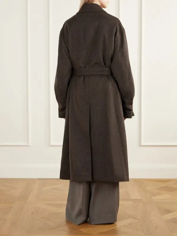 SSSTEIN Belted Wool-doeskin Coat