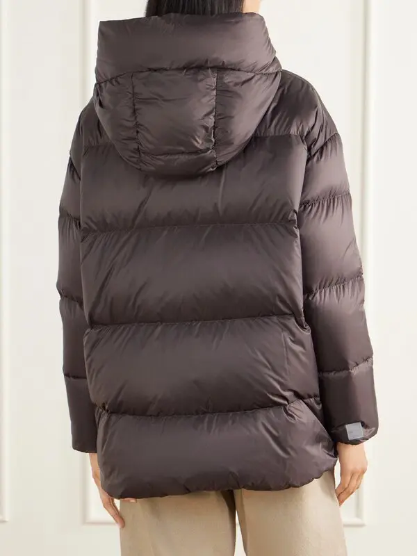 Max Mara Nerine Hooded Quilted Shell Down Jacket