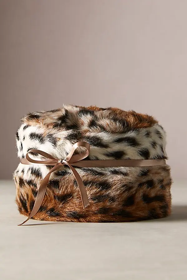 Apparis Margot Shaved Pillbox Hat At - Leopard
