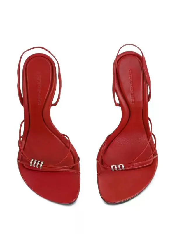 Christopher Esber Giro Metal-ring Sandals - Red