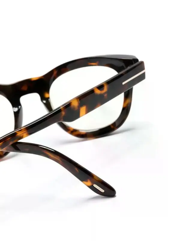 TOM FORD Round-frame Tortoiseshell-effect Glasses