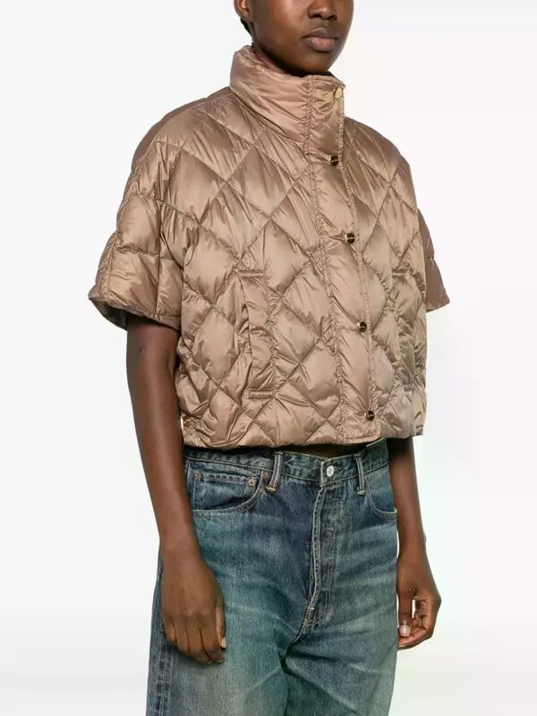 Max Mara Quilted Short-sleeve Jacket - Brown