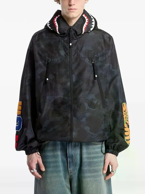 A BATHING APE Shark Reflective Ripstop Zip-fastening Jacket