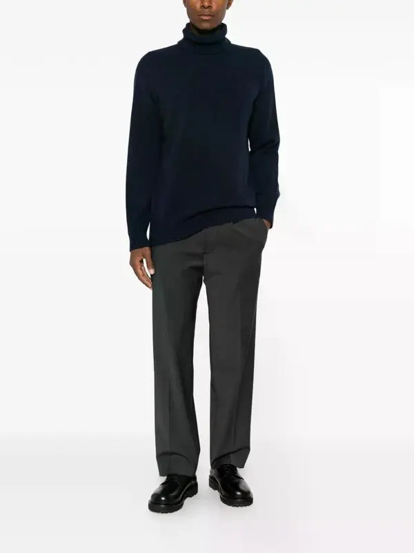 AMARANTO Pleated Straight-leg Tailore Trousers