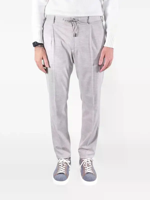 MOORER Anton Drawstring-waist Trousers - Neutrals