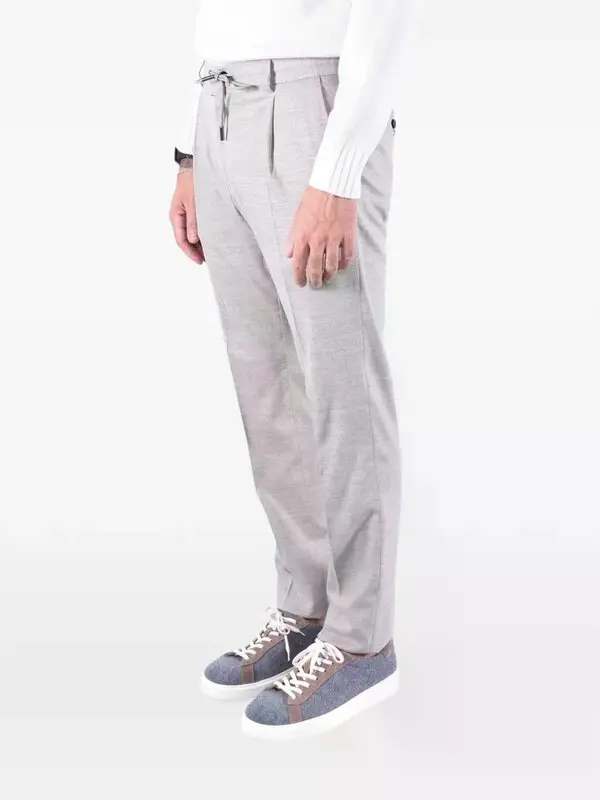 MOORER Anton Drawstring-waist Trousers - Neutrals