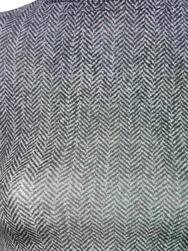 MAISON MARGIELA Herringbone-print Long-sleeve Bodysuit