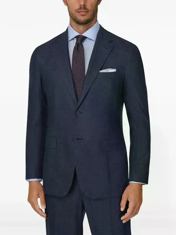 Boggi Milano Suit Herringbone In Wool Flannel