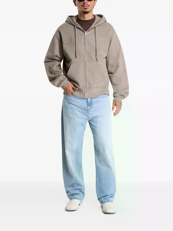UMBRO X Slam Jam Authority Stud-embellished Hoodie - Grey