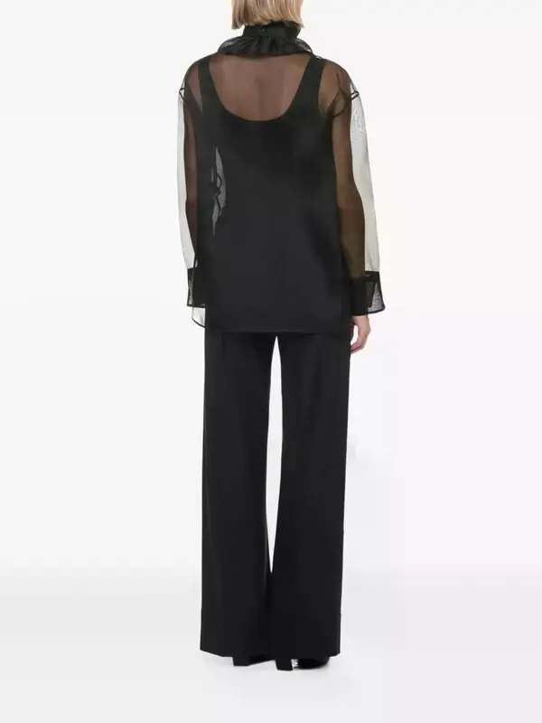 D.exterior Ruffled Silk Shirt