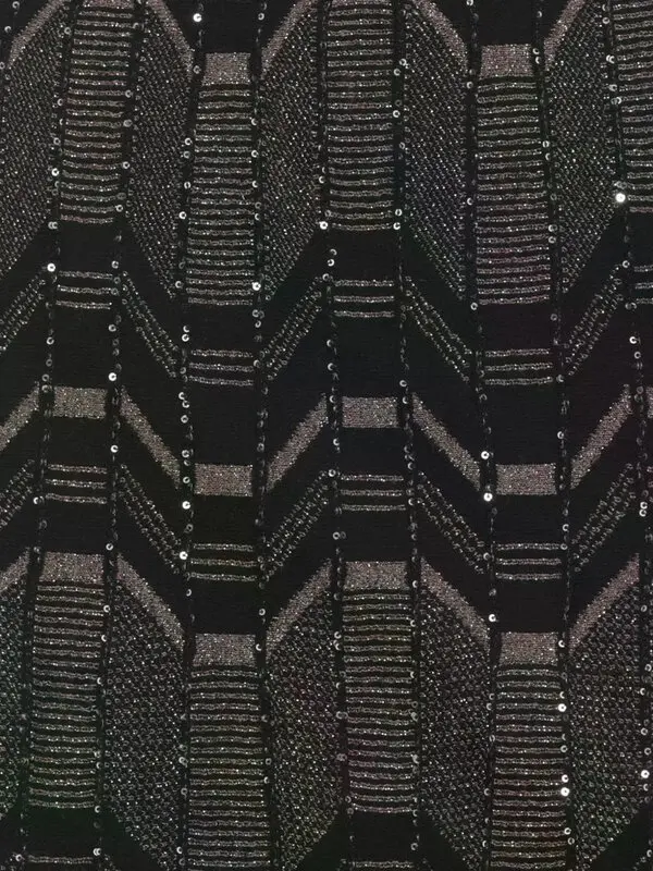 D.exterior Sequin-embellished Geometric-pattern Midi Skirt