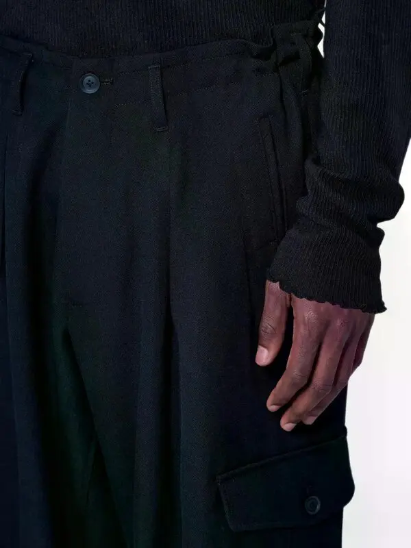 Yohji Yamamoto Button-detail Wide-leg Cargo Pants