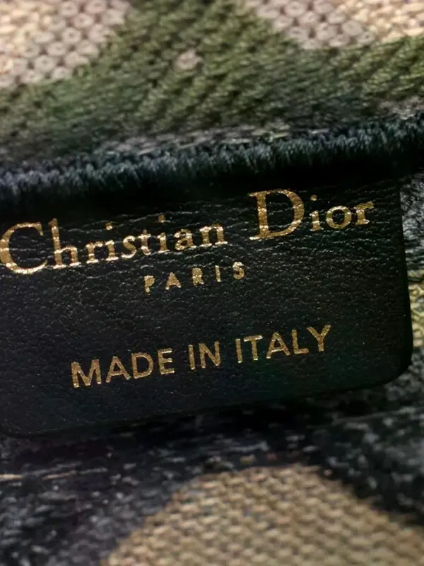 Dior 2010-2026 Medium Embroidered Canvas Macrocannage Book Tote Bag