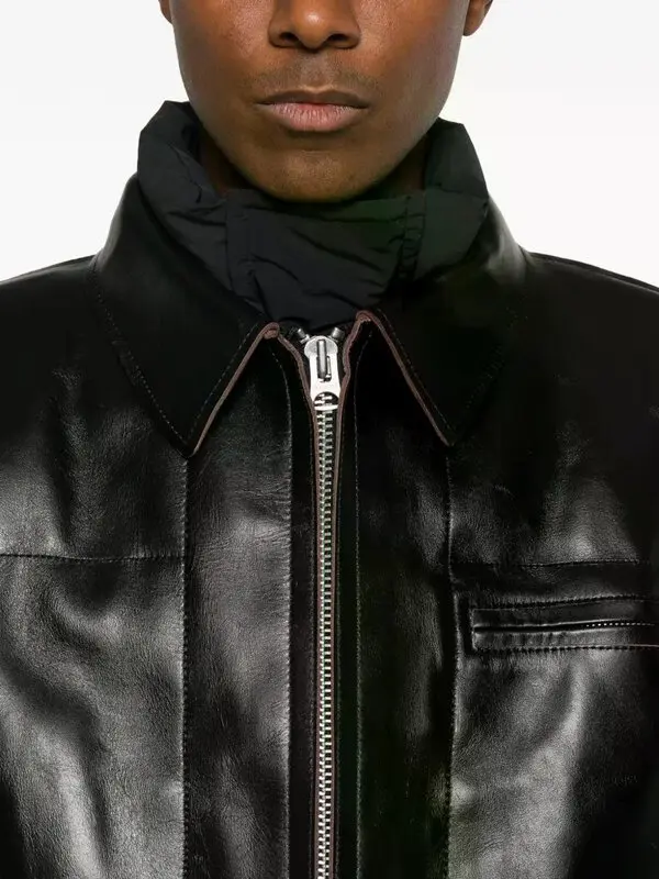 Sacai Leather Panelled Jacket