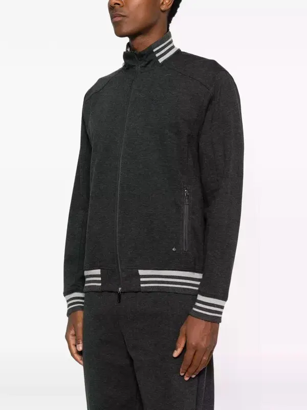 PANICALE Striped-trim Zip-up Jacket