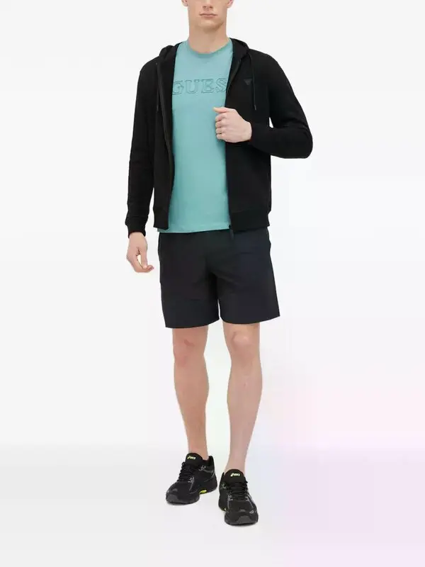 Guess Logo-patch Zip-up Hoodie