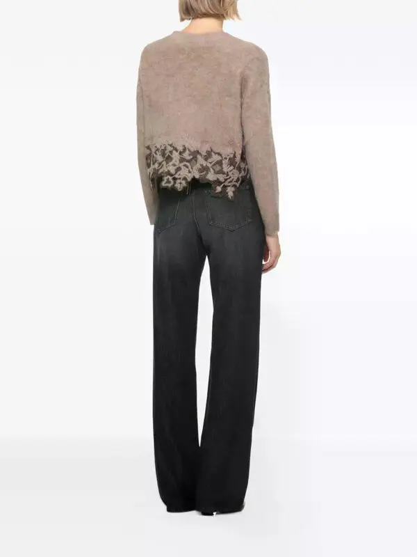 D.exterior Lace-trim Cardigan