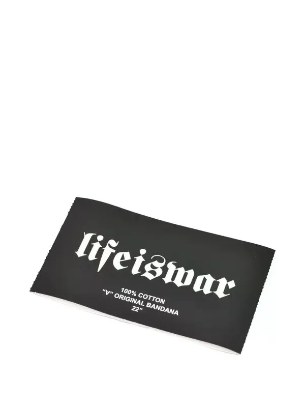 LIFEISWAR Paisley-print Logo-print Bandana