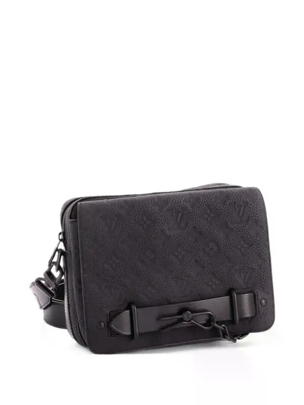 LOUIS VUITTON Steamer Messenger Bag Monogram Taurillon Leather Crossbody Bag
