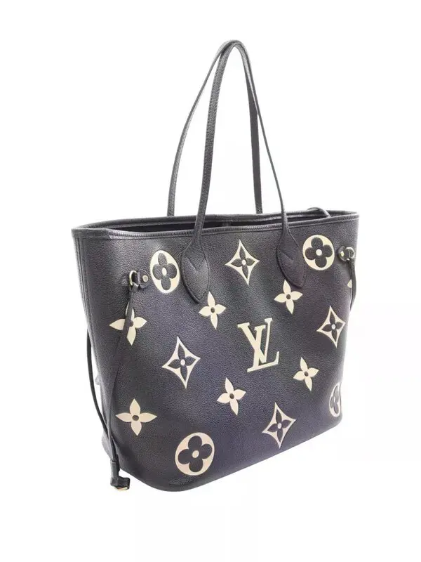 LOUIS VUITTON 2021-2026 Bicolor Monogram Giant Empreinte Neverfull Mm Tote Bag