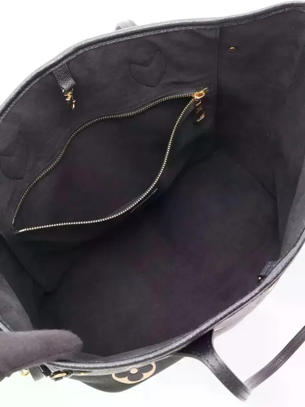 LOUIS VUITTON 2021-2026 Bicolor Monogram Giant Empreinte Neverfull Mm Tote Bag