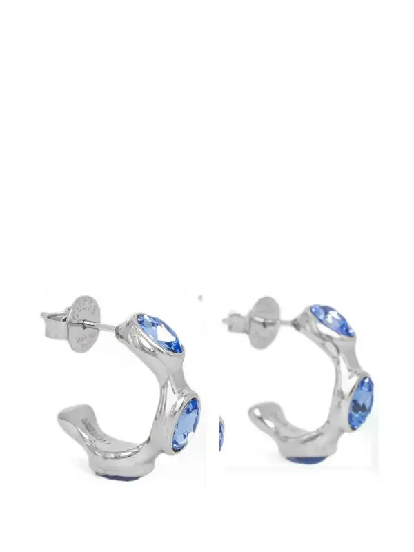 Guess Divine Crystal-embellished Hoop Earrings - Silver