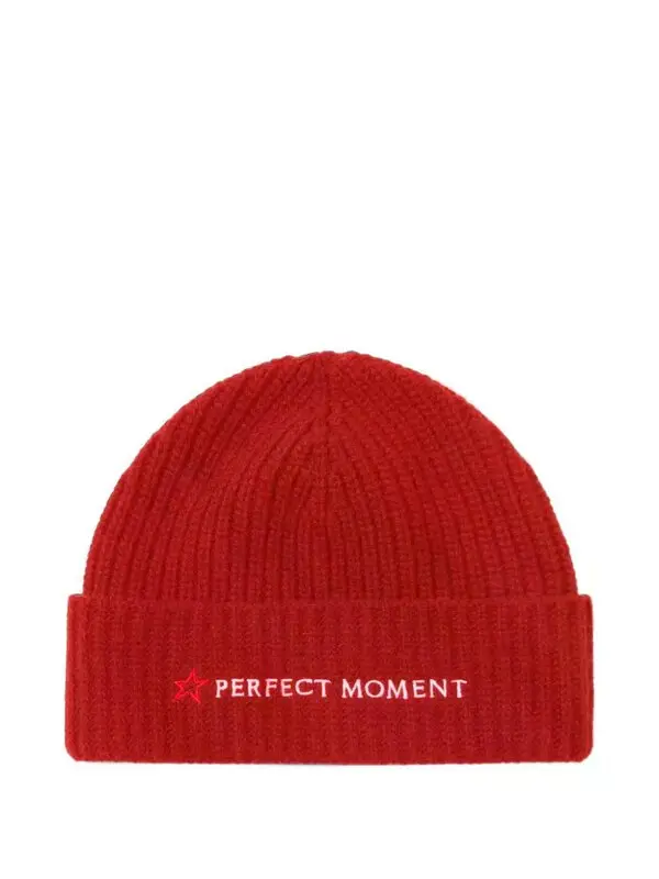 Perfect Moment Logo-embroidered Ribbed Beanie Hat
