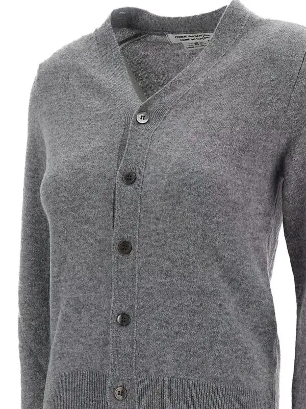 Comme Des Garçons Button-front Cashmere Cardigan - Grey