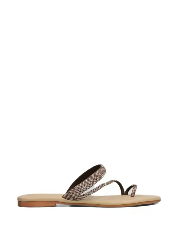 MC2 SAINT BARTH Cora Ring Sandals With Rhinestones