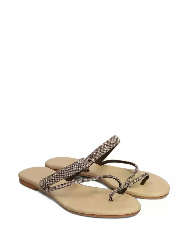 MC2 SAINT BARTH Cora Ring Sandals With Rhinestones