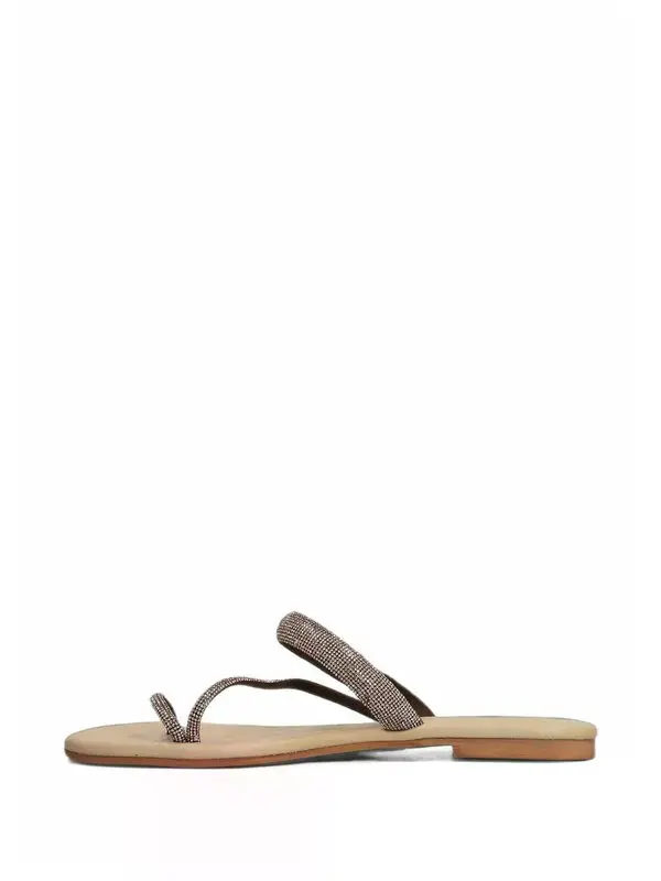 MC2 SAINT BARTH Cora Ring Sandals With Rhinestones