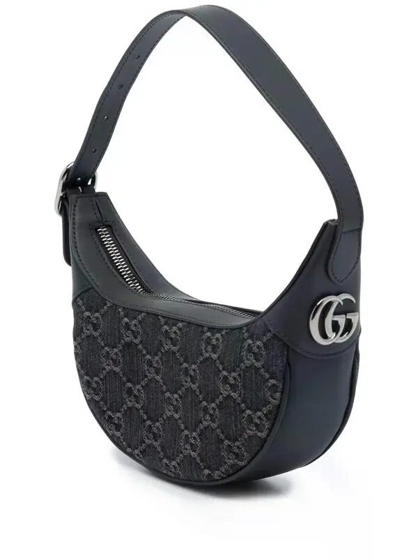 Gucci 2016-2026 Mini Gg Denim Ophidia Shoulder Bag - Black