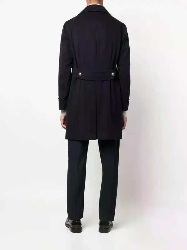 Tagliatore Double-breasted Wool-blend Peacoat