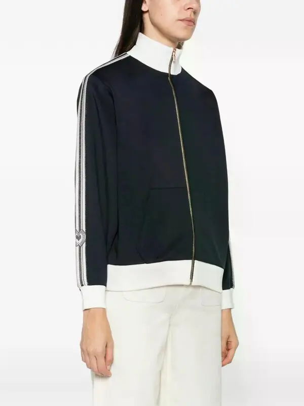 Maje Stripe-detail Zip-up Sweatshirt