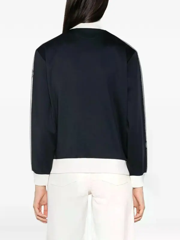 Maje Stripe-detail Zip-up Sweatshirt