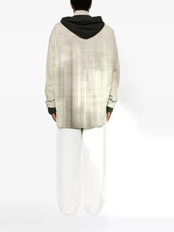 Mihara Yasuhiro Check-pattern Hooded Shirt Jacket