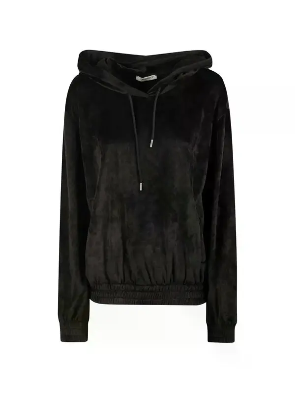 HINNOMINATE Felpa Velour Drawstring Hoodie - Black