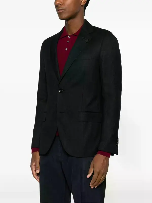LARDINI Logo-pin Single-breasted Blazer