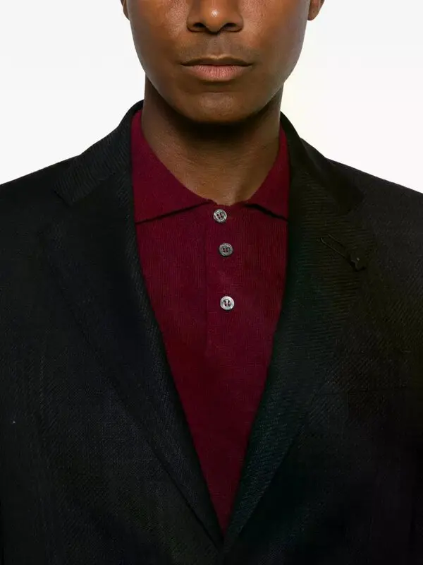 LARDINI Logo-pin Single-breasted Blazer