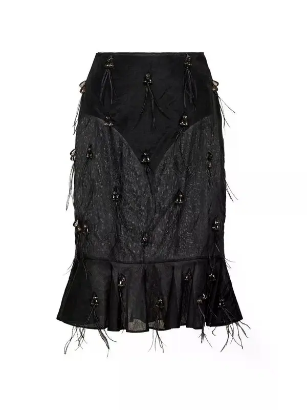 Giuseppe Di Morabito Bead-embellished Midi Skirt