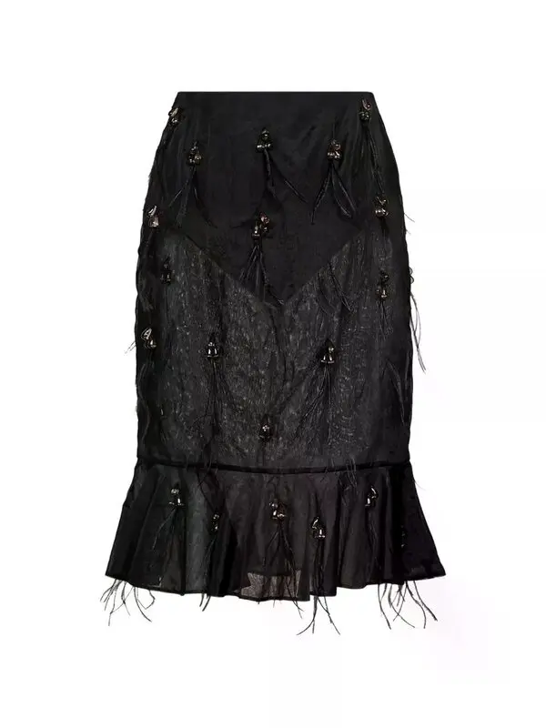 Giuseppe Di Morabito Bead-embellished Midi Skirt