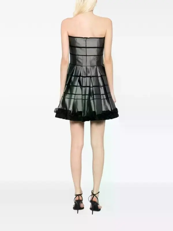 TESSITURA Babydoll Pleated Mini Dress
