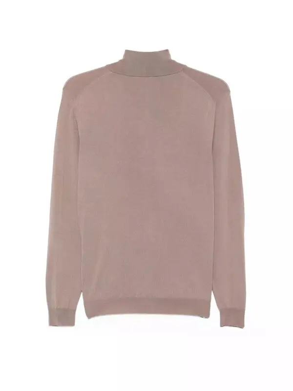 ZANONE Half-zip Knitted Sweater - Brown