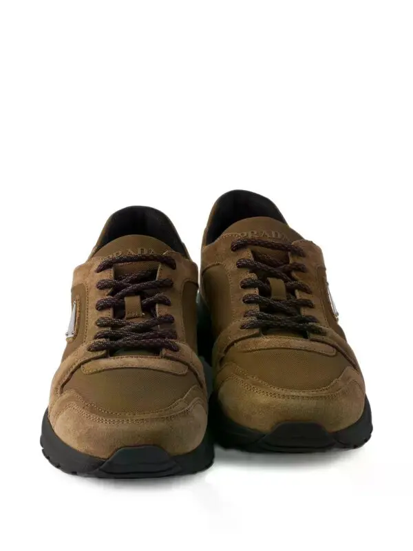 Prada Prax Suede And Re-nylon Sneakers - Brown